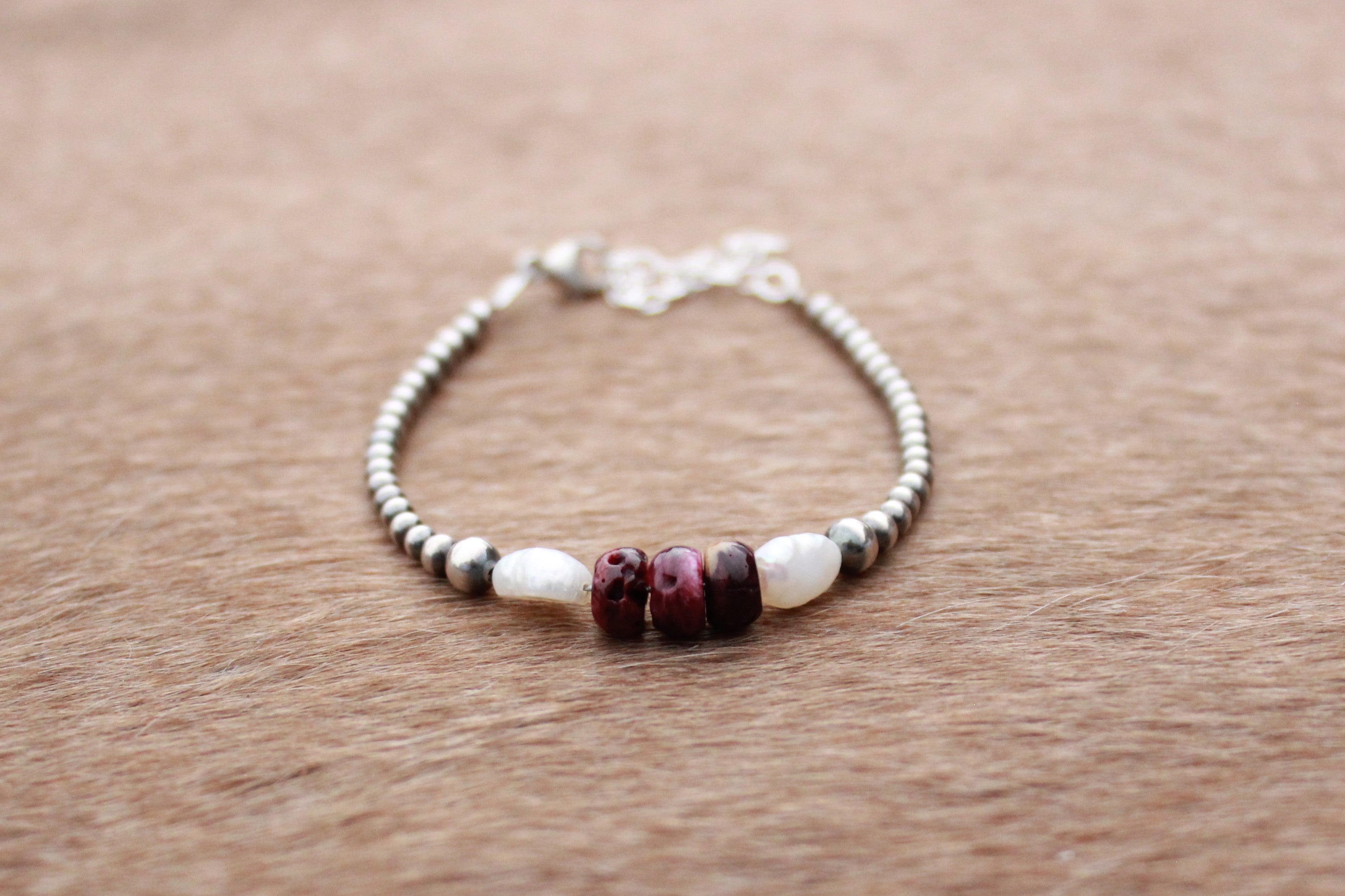 Purple Spiny & Freshwater Pearl Bracelet - Ready to Ship – Double R ...